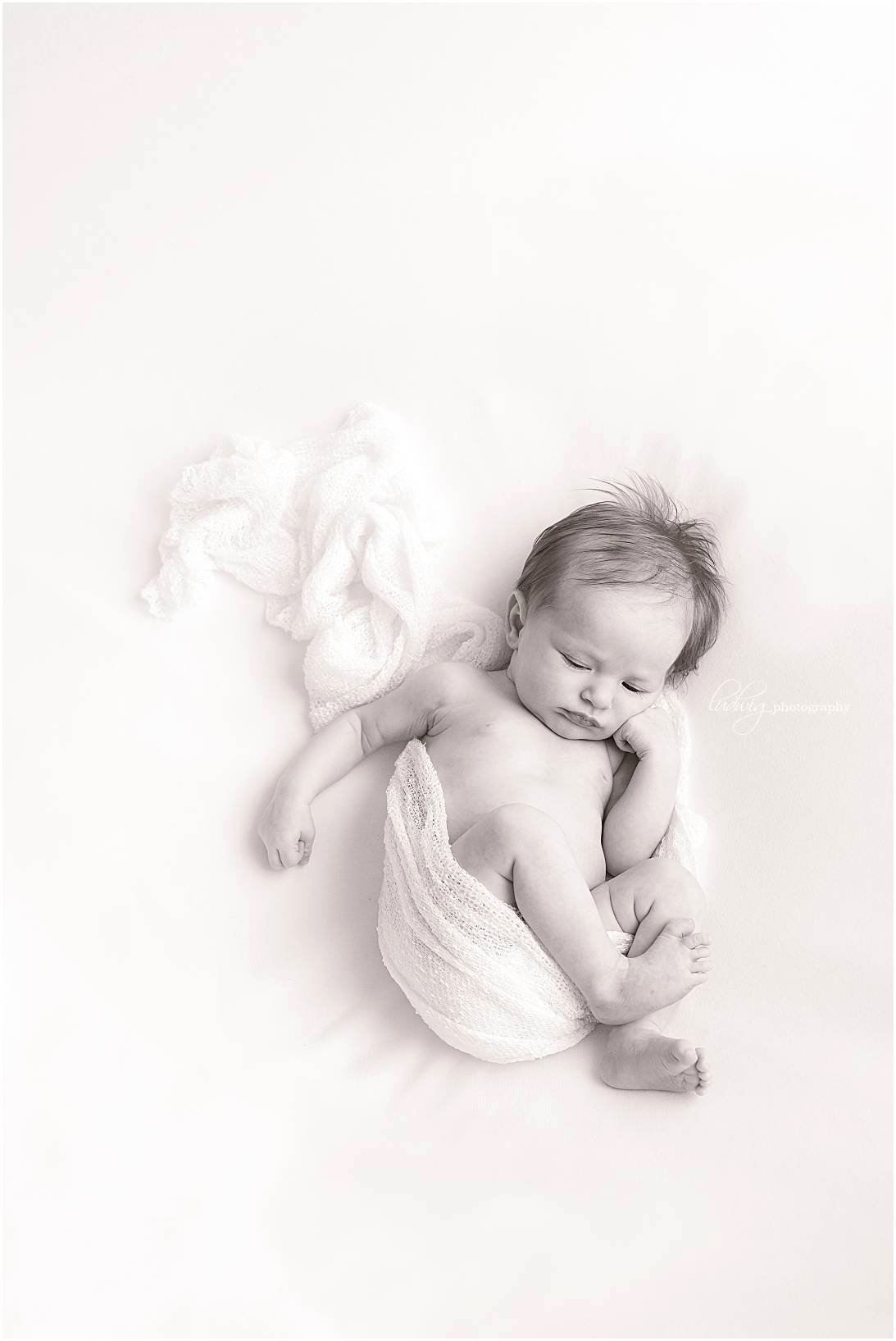 7 weeks old baby girl portrait session - Ludwig Photography
