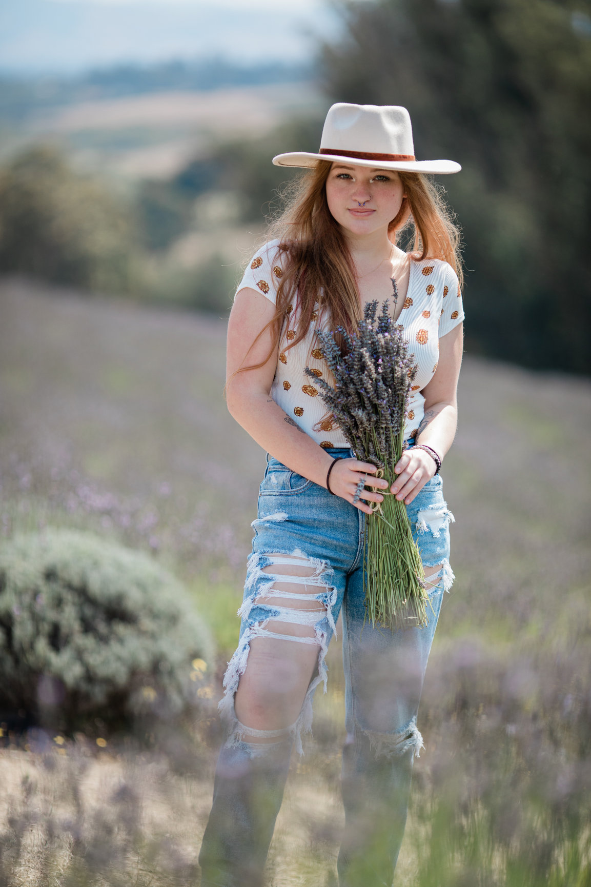 High School Senior portraits in the lavender, Monte Bellaria Sebastopol ...