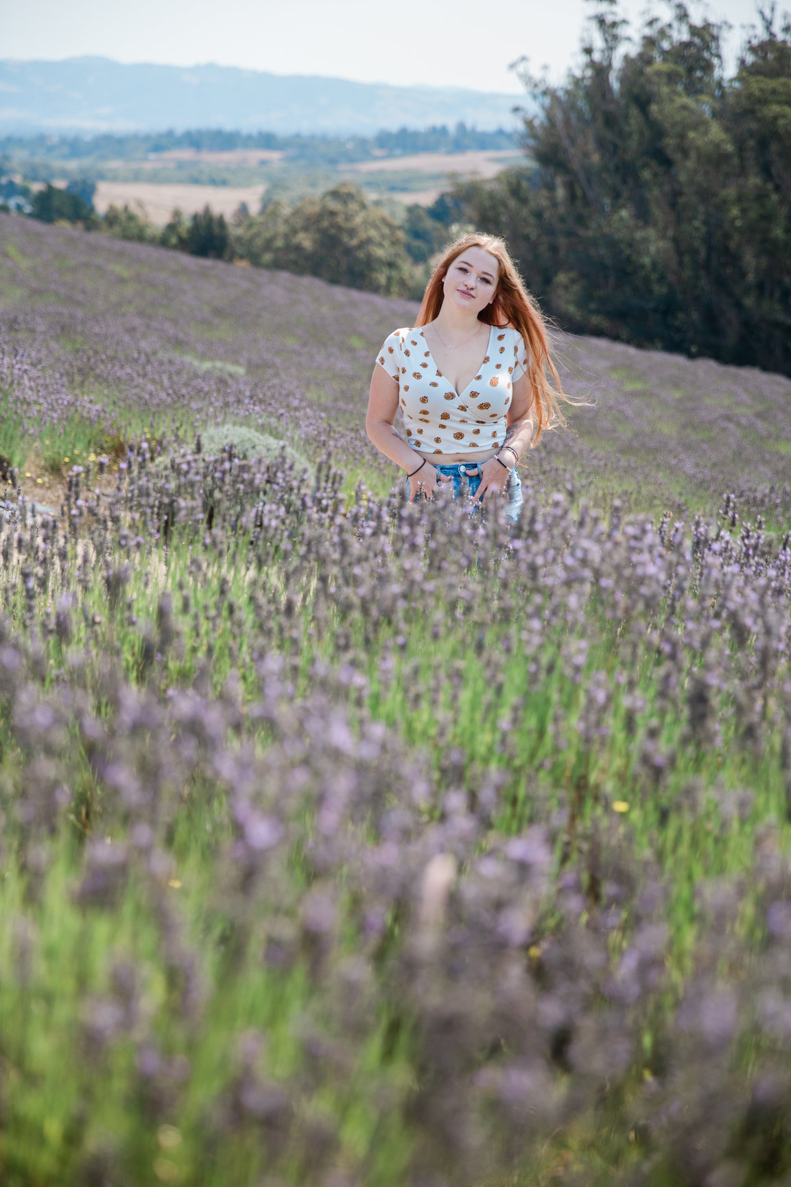 High School Senior portraits in the lavender, Monte Bellaria Sebastopol ...