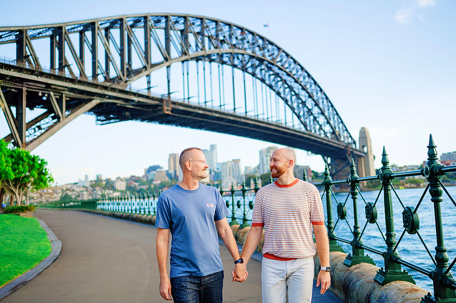 Sydney Couple Photoshoot with Harbour Views | LGBTQ+ Love