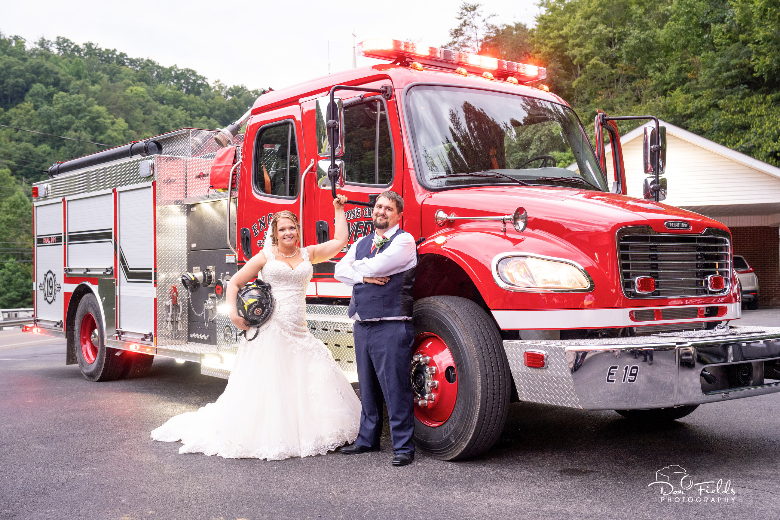 Firetruck Wedding - Don Fields Photography