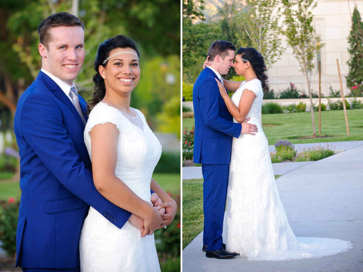 Victoria & Chris: Ogden Temple First Look - Erin Langford Photo
