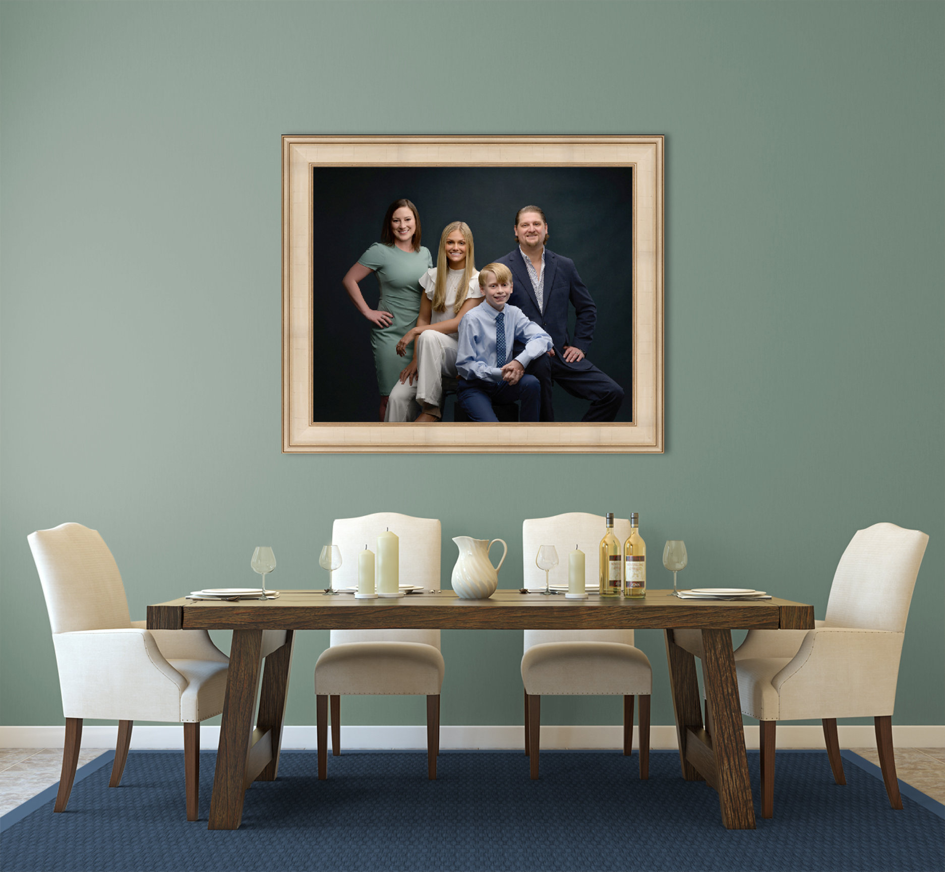 Luxurious family portraits as artwork in your home by Vann Fine Art ...