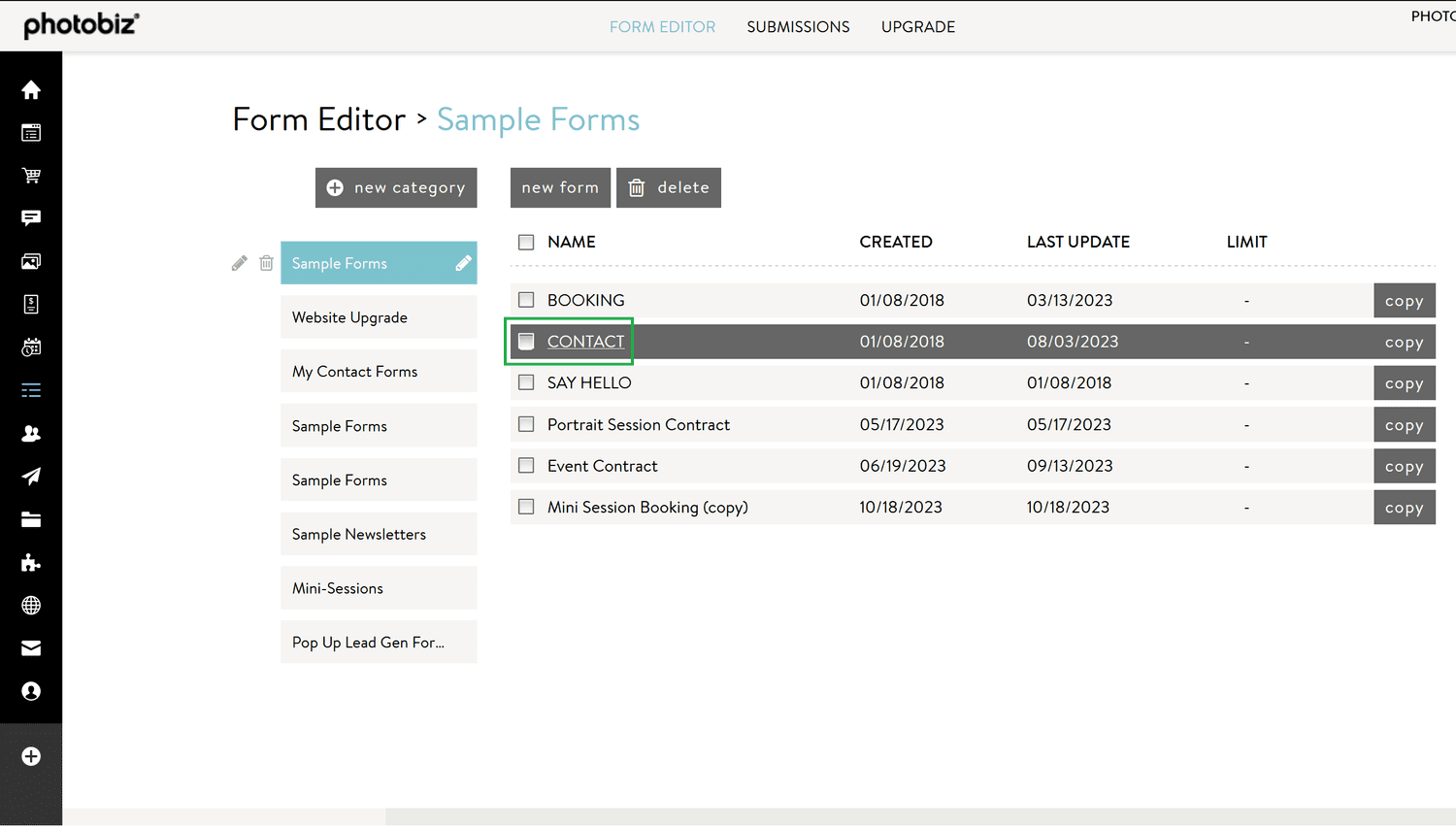 How do I set up an automatic message response to my forms? - PhotoBiz ...