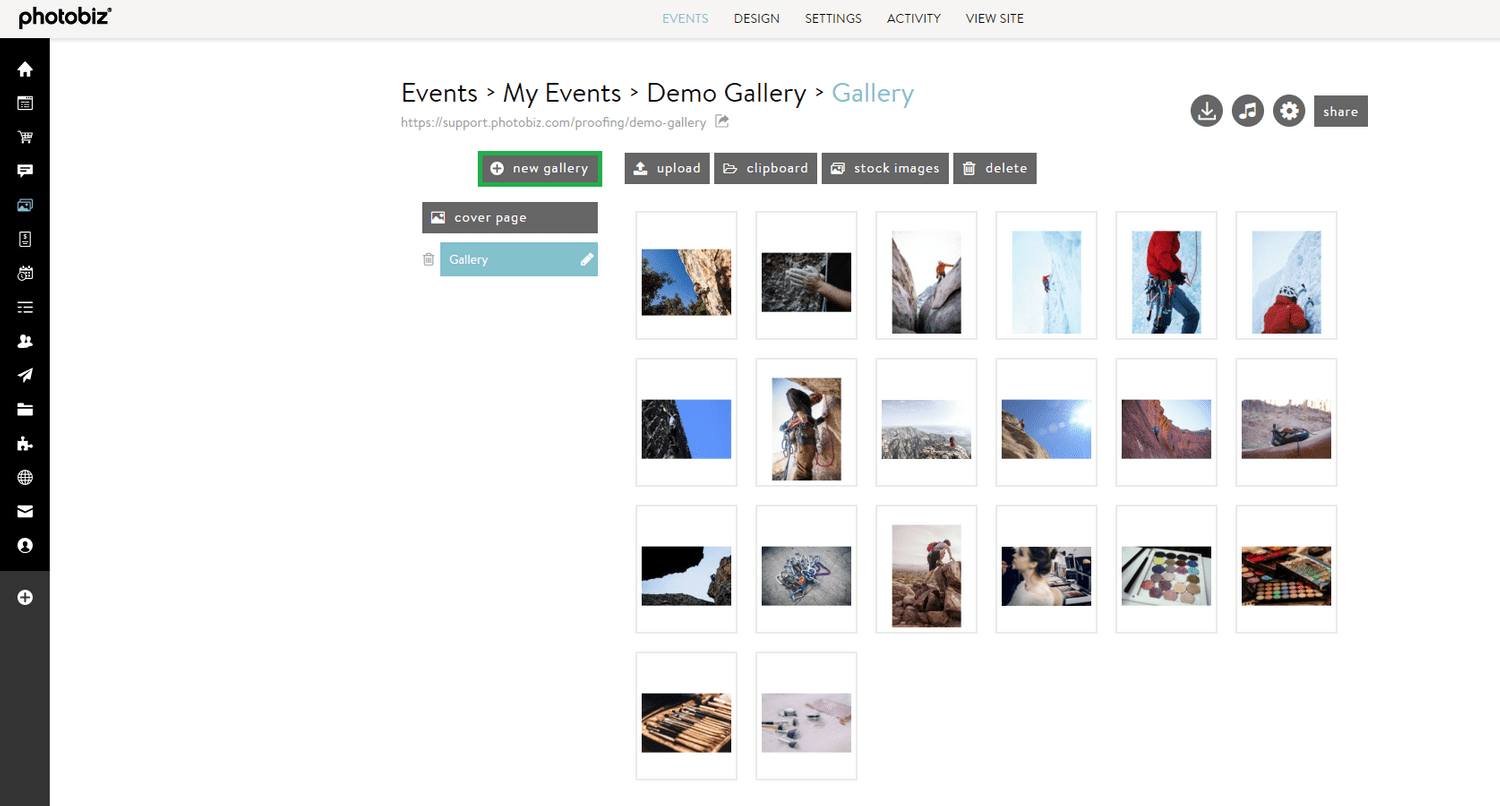 How can I create additional galleries in a Client Galleries event? - PhotoBiz Knowledge Base