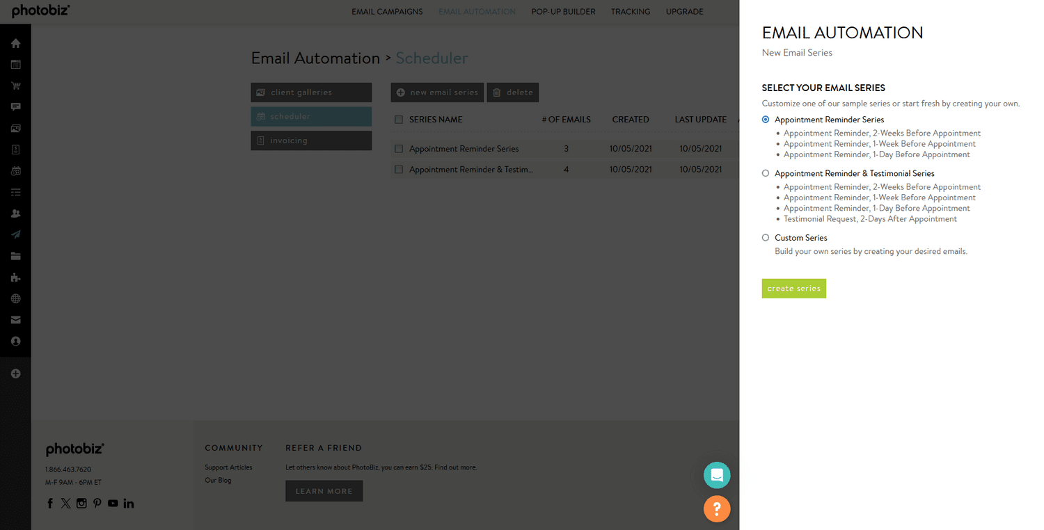 Setting Up Email Automation for the Scheduler - PhotoBiz Knowledge Base