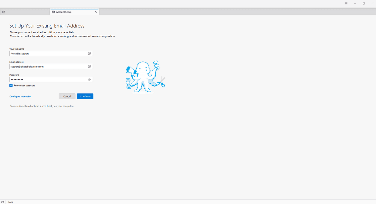 How Do I Setup Mailbox for Thunderbird - PhotoBiz Knowledge Base