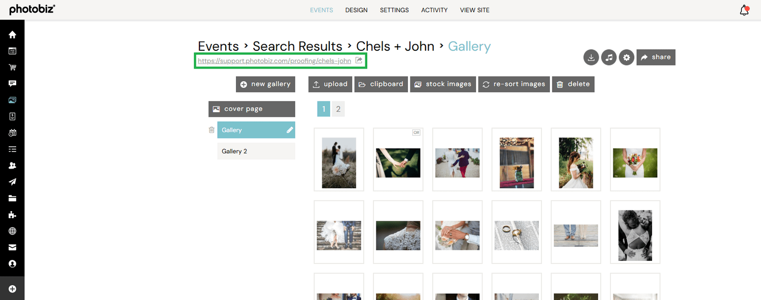 How To Preview Client Gallery Event - PhotoBiz Knowledge Base