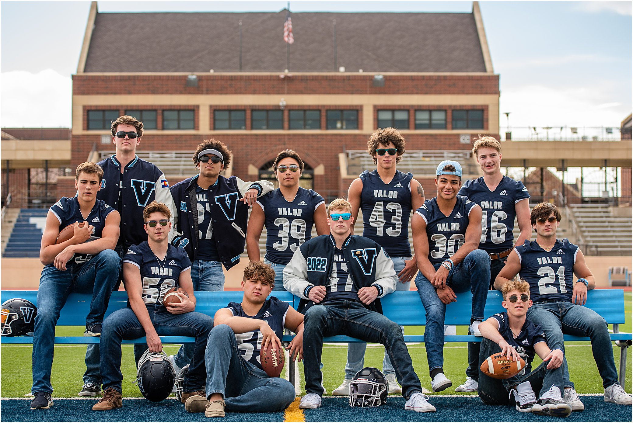 Valor, Class of 2022 - Football/Cheer/Poms Shoot - Dawn Sparks Photography
